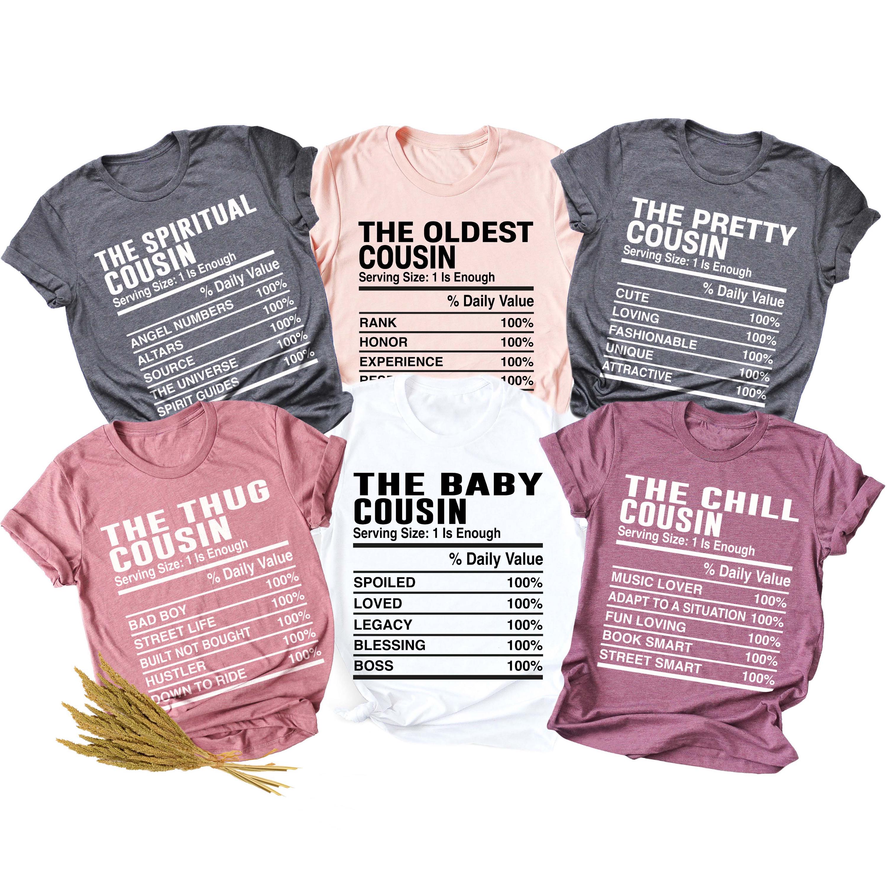 Personalized Cousin T-shirts for Family Reunion Adult and Youth Cousins ...