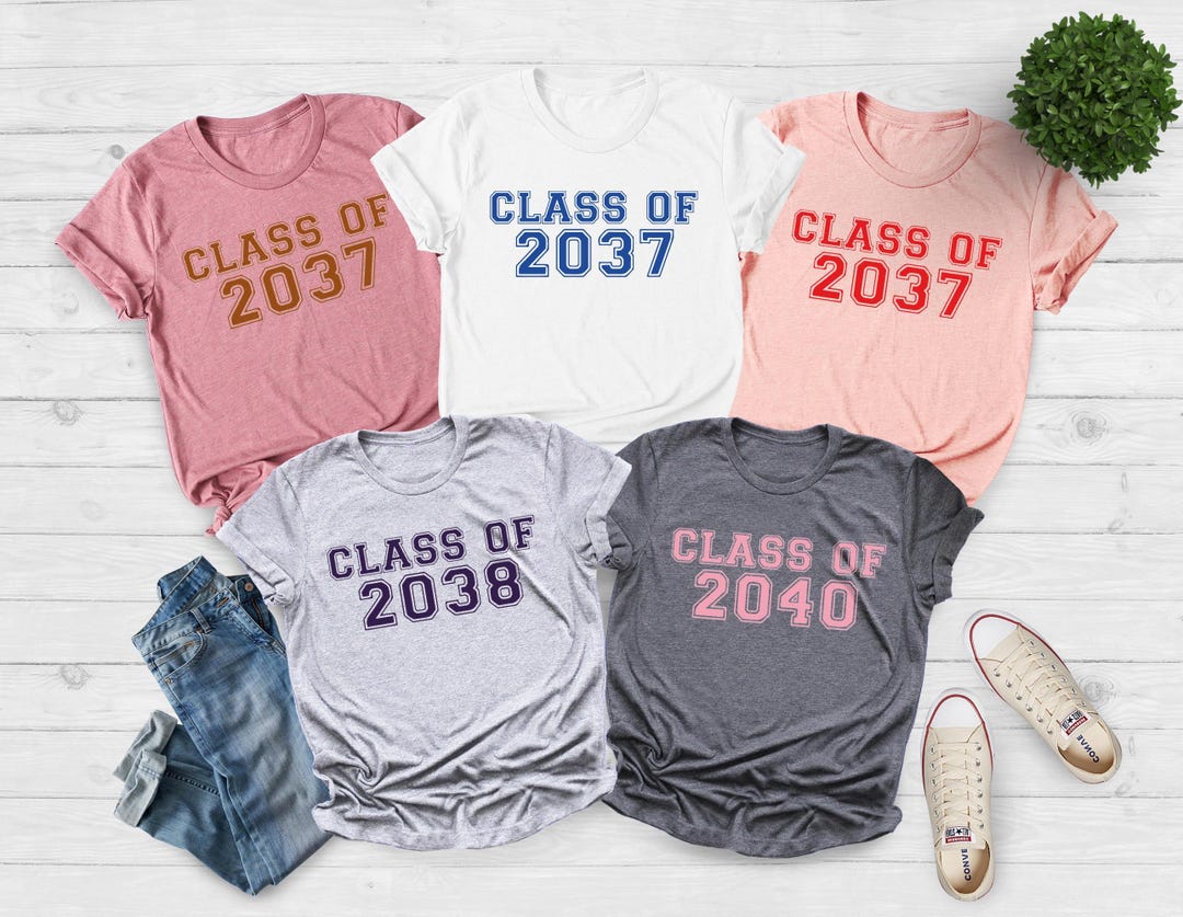 Class of 2038 Shirt, First Day of School, Class of 2039 Tee, Grow With ...