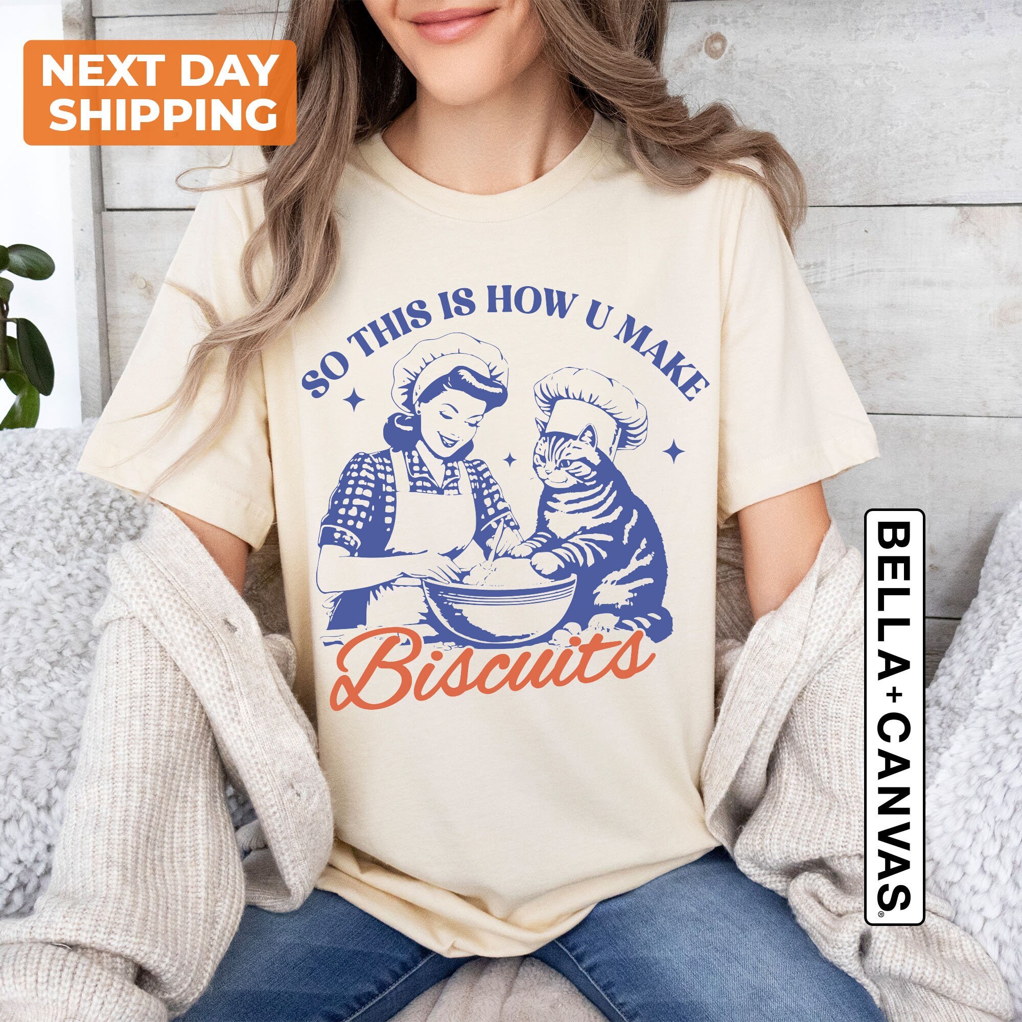 Biscuit Recipe Shirt: Retro Baking Graphic Tee - Etsy