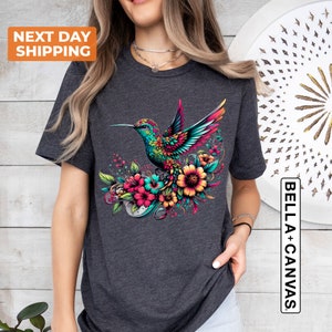 Hummingbird Shirt, Gift for Her, Spring Birds Shirt, Bird Shirt, Bird ...