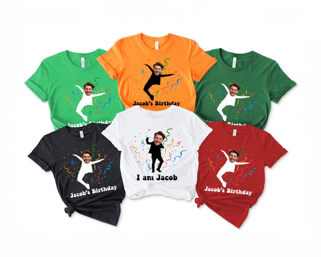 Custom Face Stick Figures Birthday Shirt, Birthday Photo Shirt, Custom ...