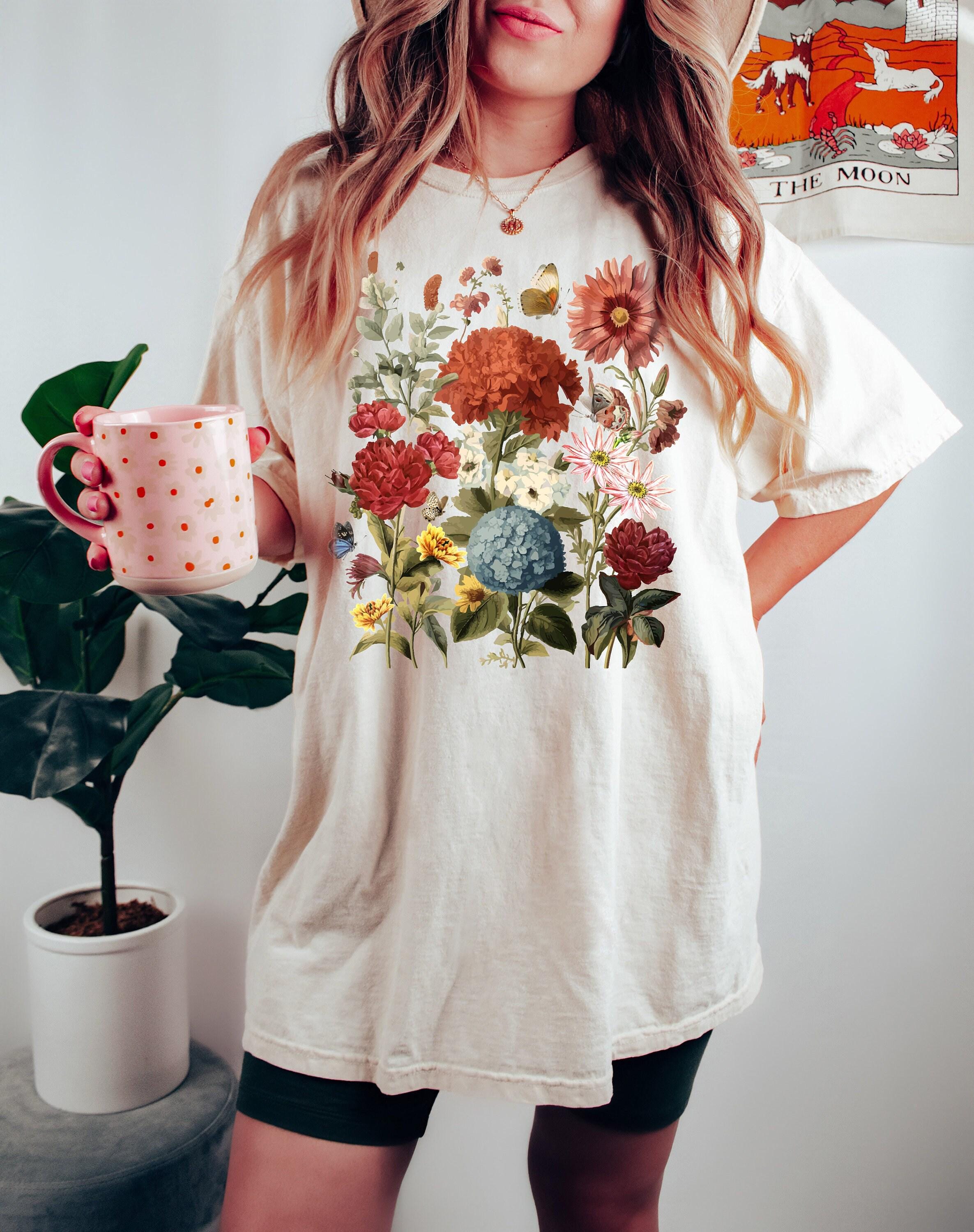 Boho Wildflowers Cottagecore Shirt, Gift for Her, Comfort Colors® Shirt ...