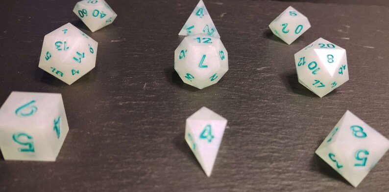 Customizable Sharp 9 Dice Set for TTRPG Role Playing Game 2D20/D12/D10 ...