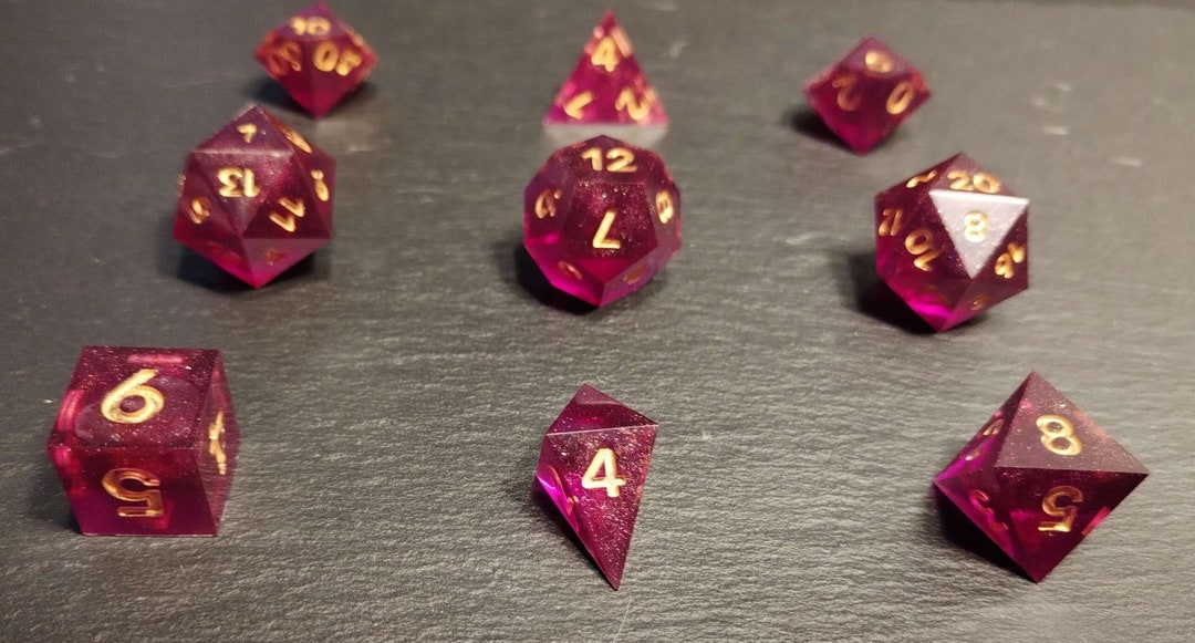 Customizable Sharp 9 Dice Set for TTRPG Role Playing Game 2D20/D12/D10 ...