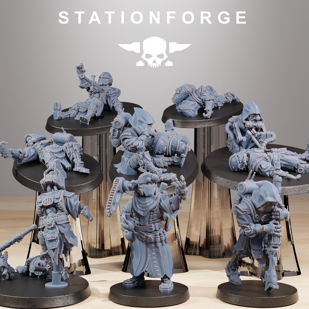 Scavenger Wounded Set of 8 Station Forge Sci-fi Wargame Proxy ...