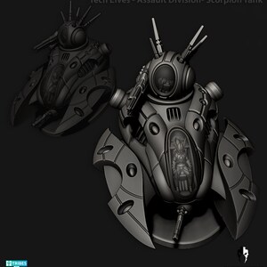 Tech Elves Scorpion Tank Edge Miniatures Sci-fi Wargame Proxy ...