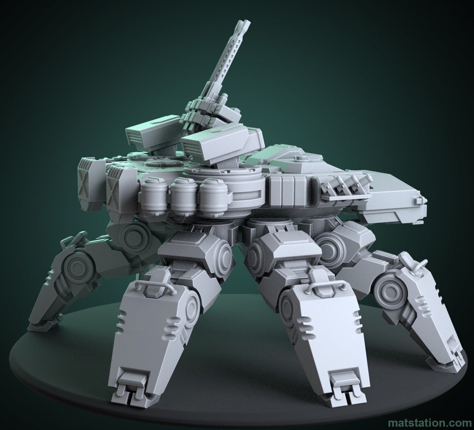 Mecha Walker 140mm Base Sci-fi Miniatures Tabletop RPG - Etsy