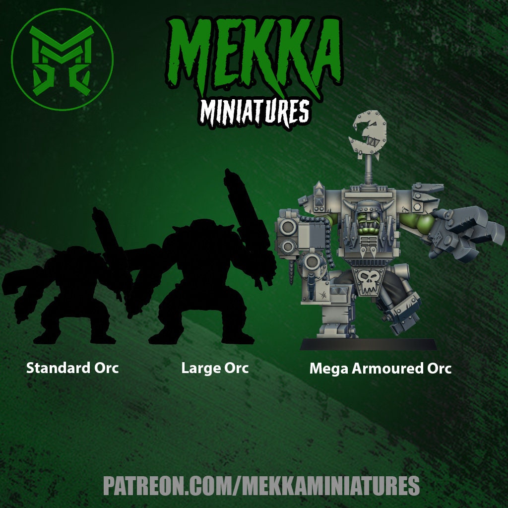 Mega Armoured Orc II Mekka Miniatures Sci-fi Wargame - Etsy Canada