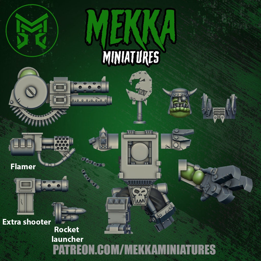 Mega Armoured Orc II Mekka Miniatures Sci-fi Wargame - Etsy Canada