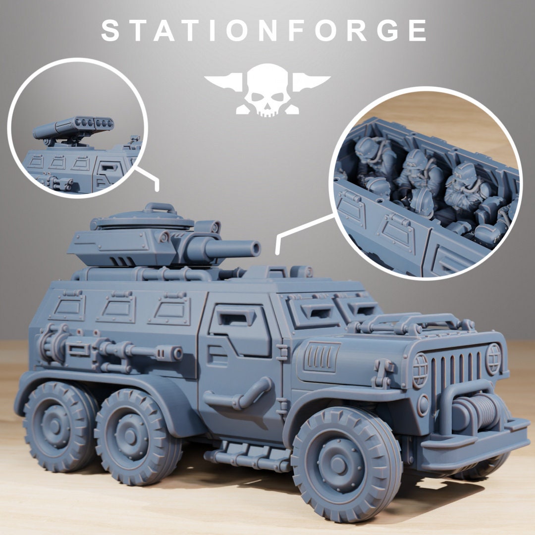 Grimguard Armored Vehicle Station Forge Sci-fi Wargame Proxy Miniatures ...