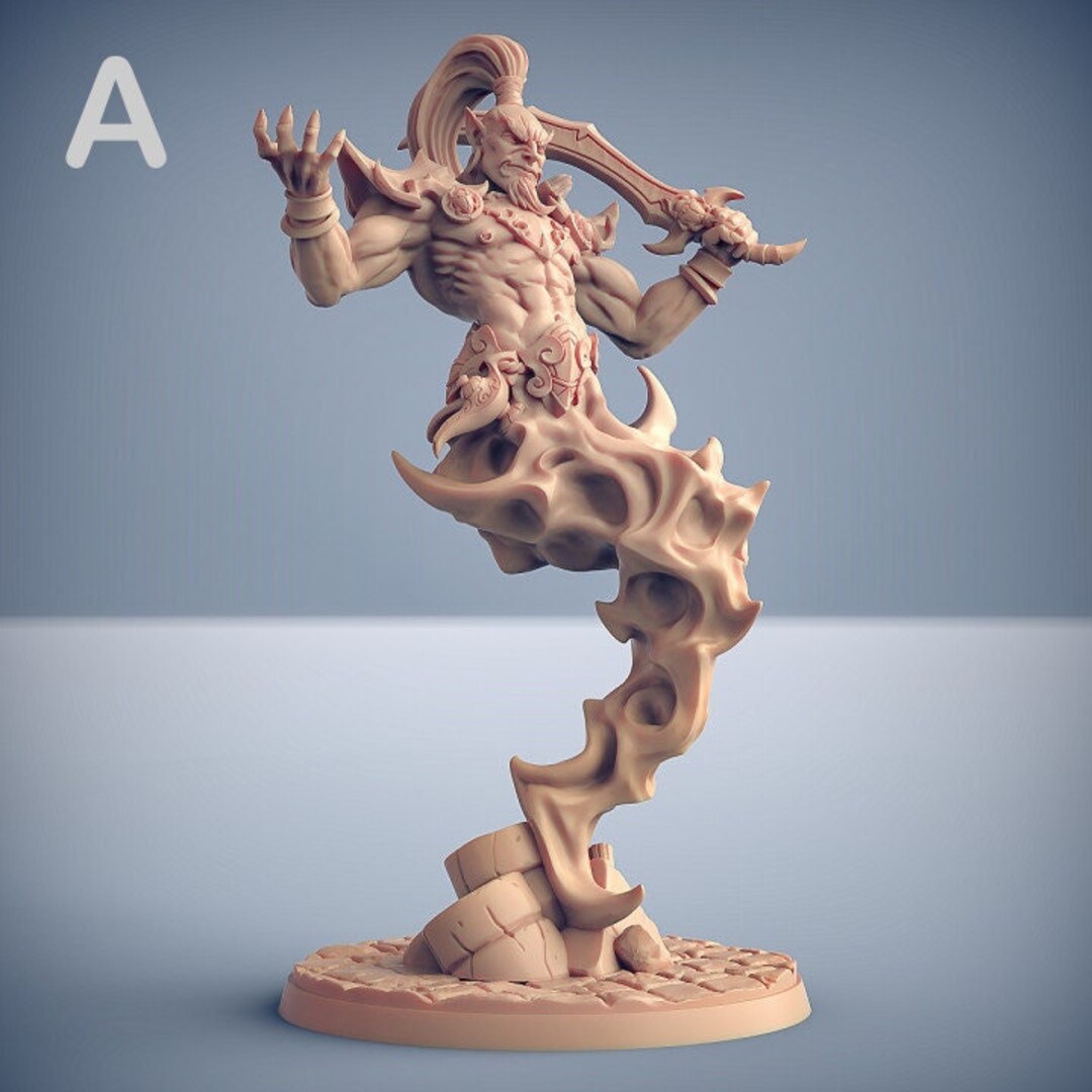 Djinn genie Artisan Guild D&D Pathfinder Miniatures - Etsy