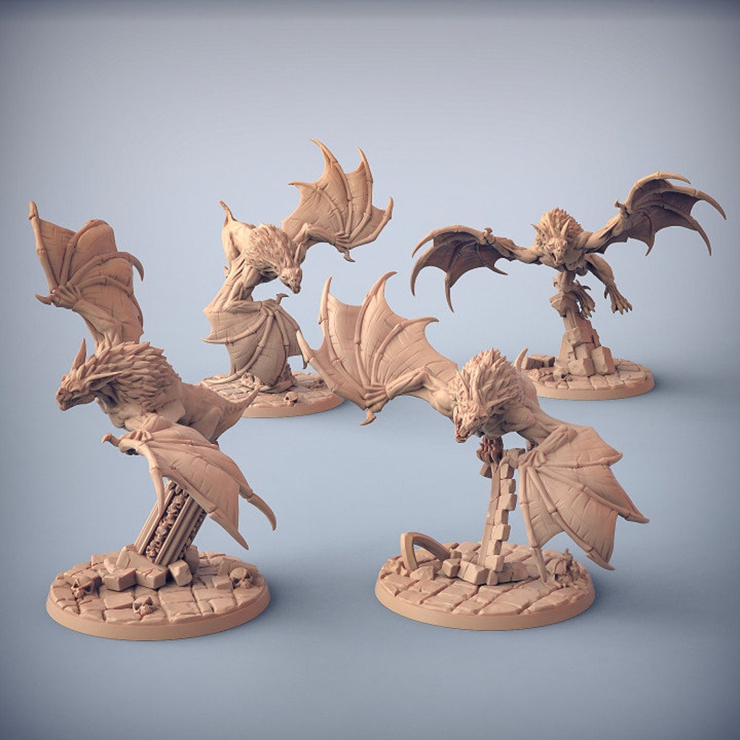 Giant Bats Artisan Guild D&D Pathfinder Miniatures Dnd Tabletop RPG ...