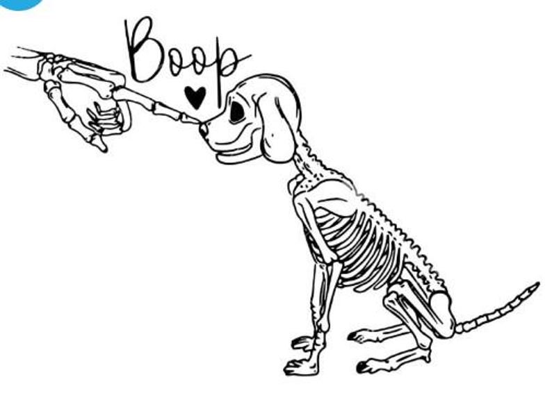 Dog Skeleton Boop SVG PNG, Dog and People Punch Hand SVG, Halloween Dog ...