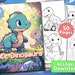50 Cute Dinosaurs Coloring Page Book Coloring Book for - Etsy