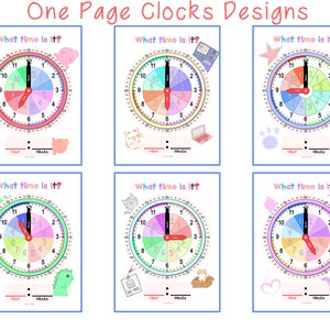 300 Pages Time Worksheets 36 Printable Clocks Learn to Tell Time for ...
