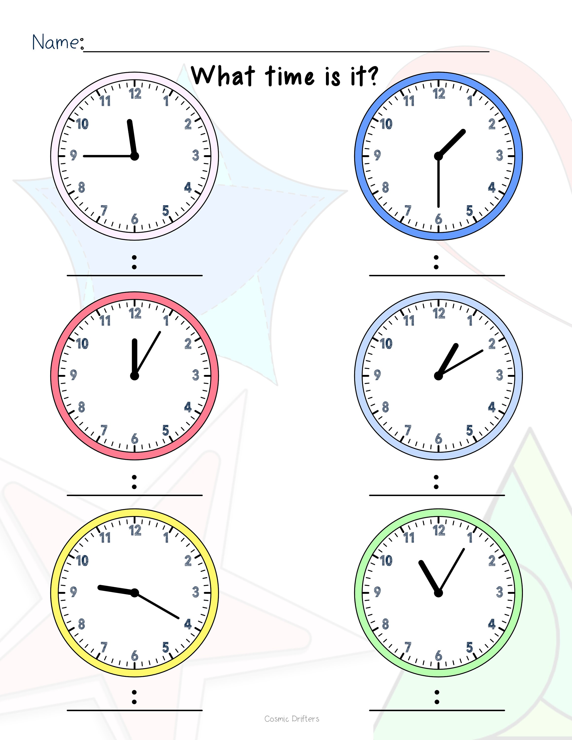 25 Printable Time Learning Worksheets | Learn to Tell Time for ...