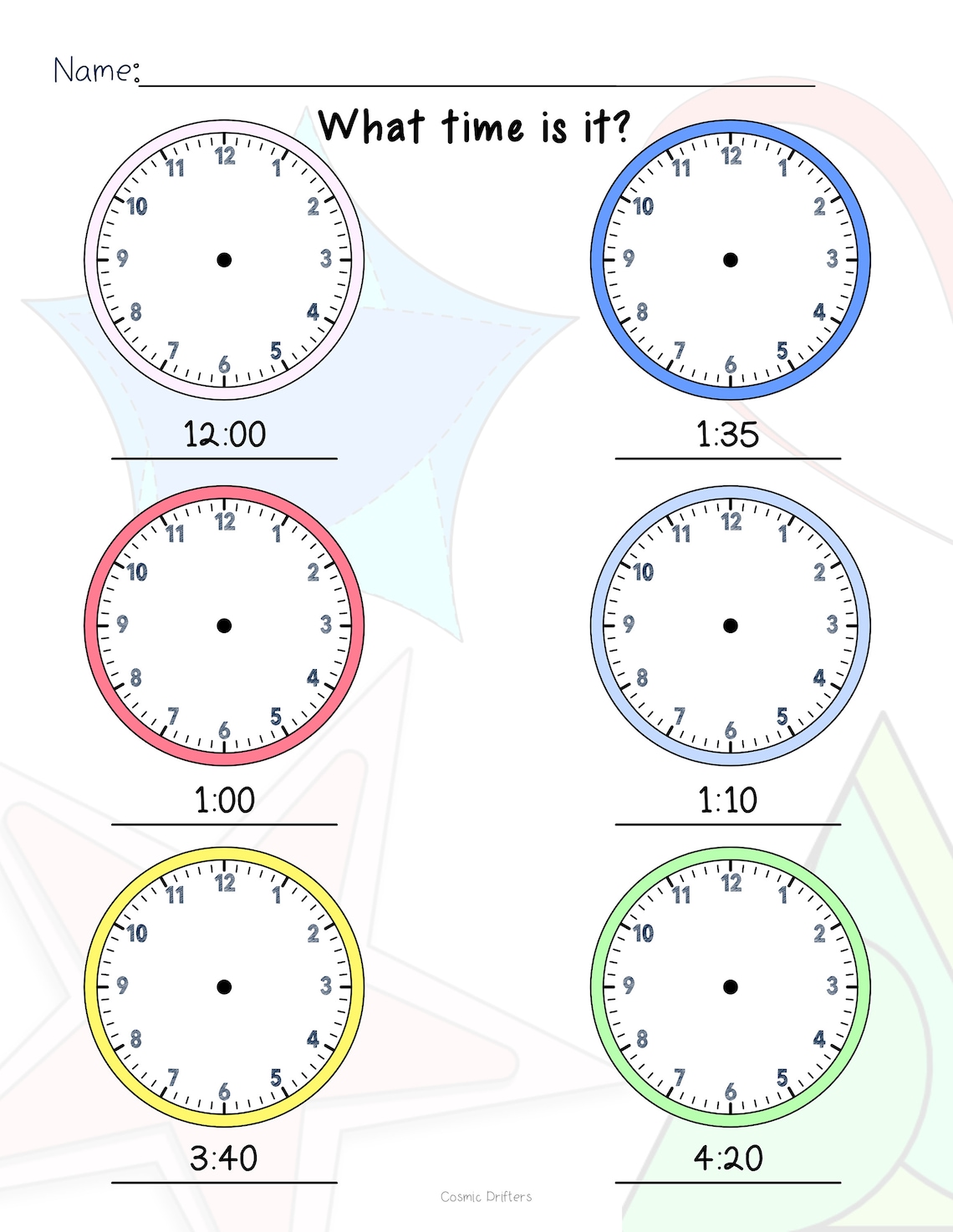 25 Printable Time Learning Worksheets Learn to Tell Time for - Etsy