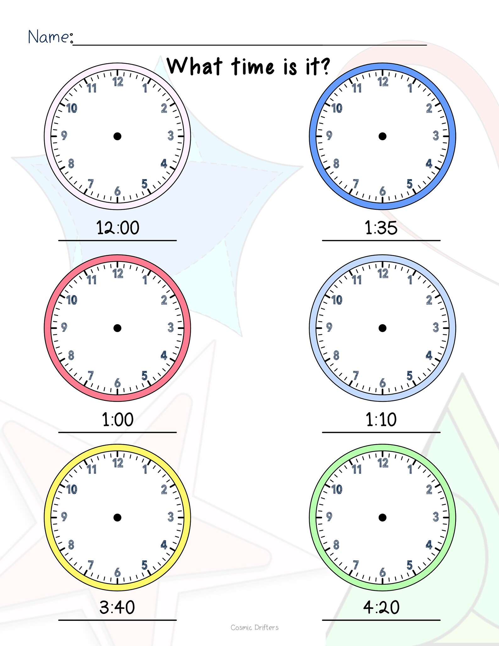 25 Printable Time Learning Worksheets | Learn to Tell Time for ...