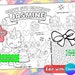 Editable Unicorn Theme Birthday Party Placemat V2 | Coloring Page ...