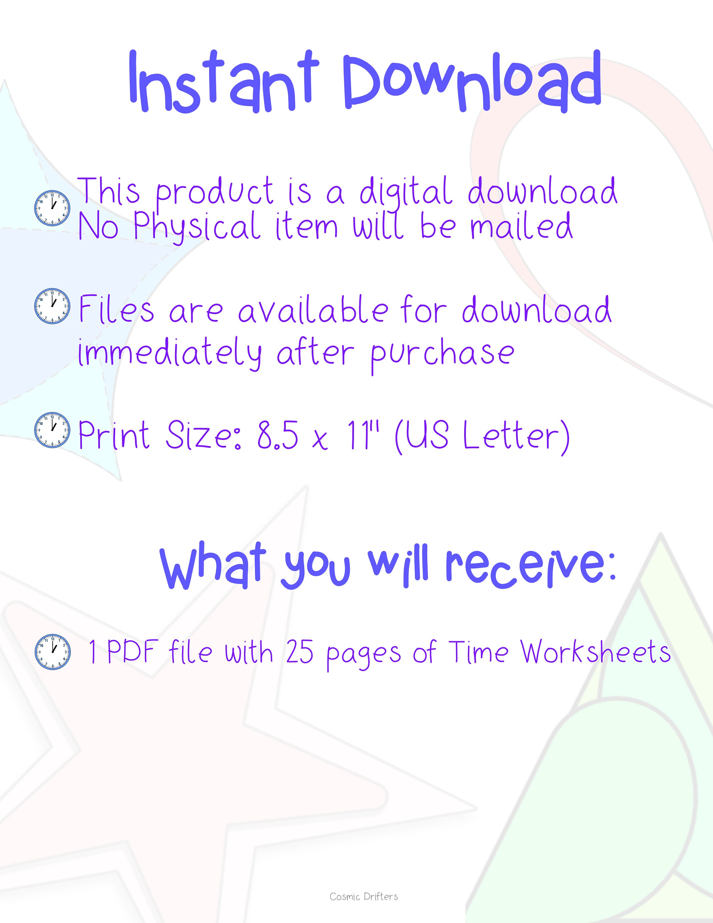 25 Printable Time Learning Worksheets | Learn to Tell Time for ...