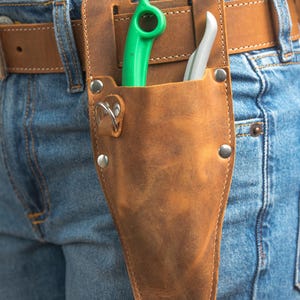 Pruner Sheath. Leather Holster - Tool Pouch for Pruning Shears or ...