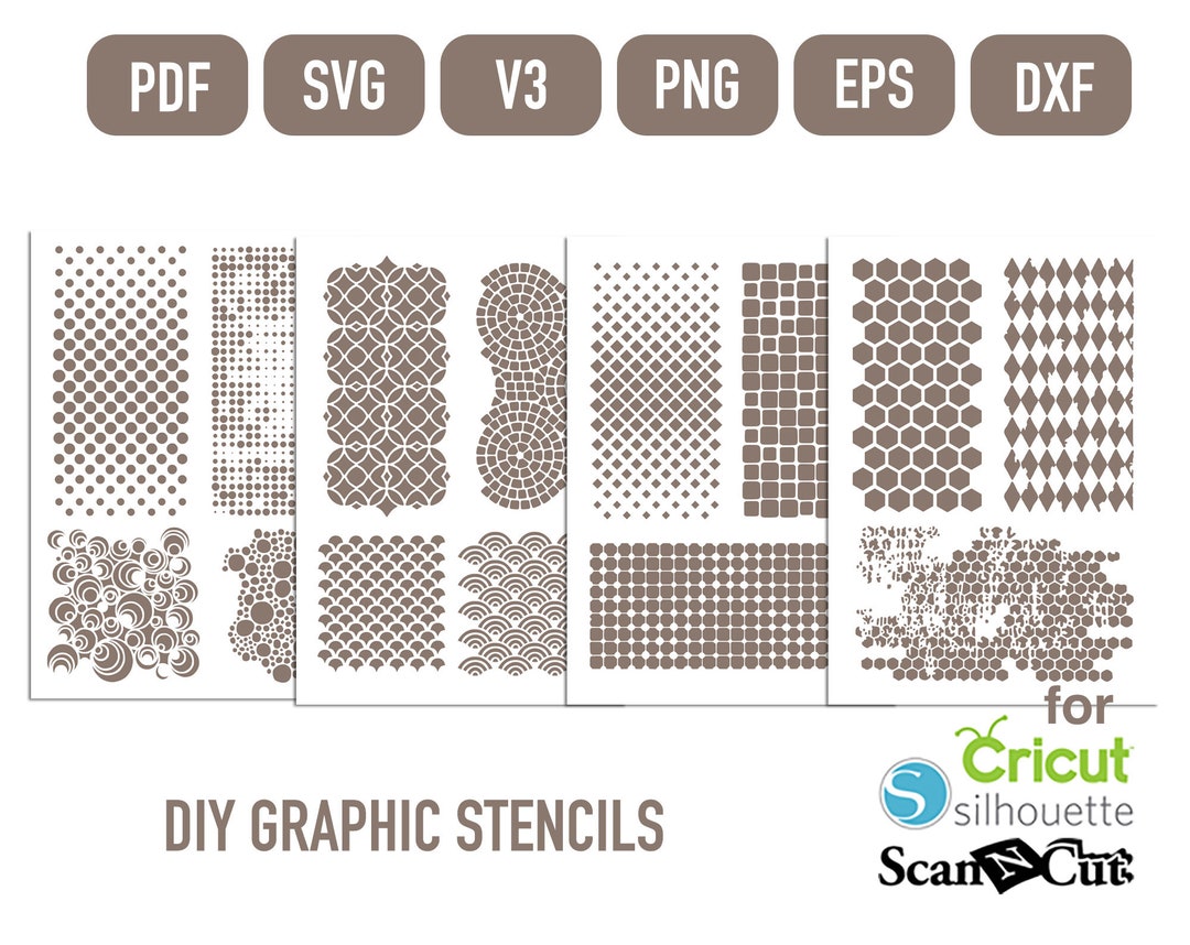 DIY Scrapbooking Graphic Stencils Pdf, Png, Svg, Dxf, Eps, Silhouette ...