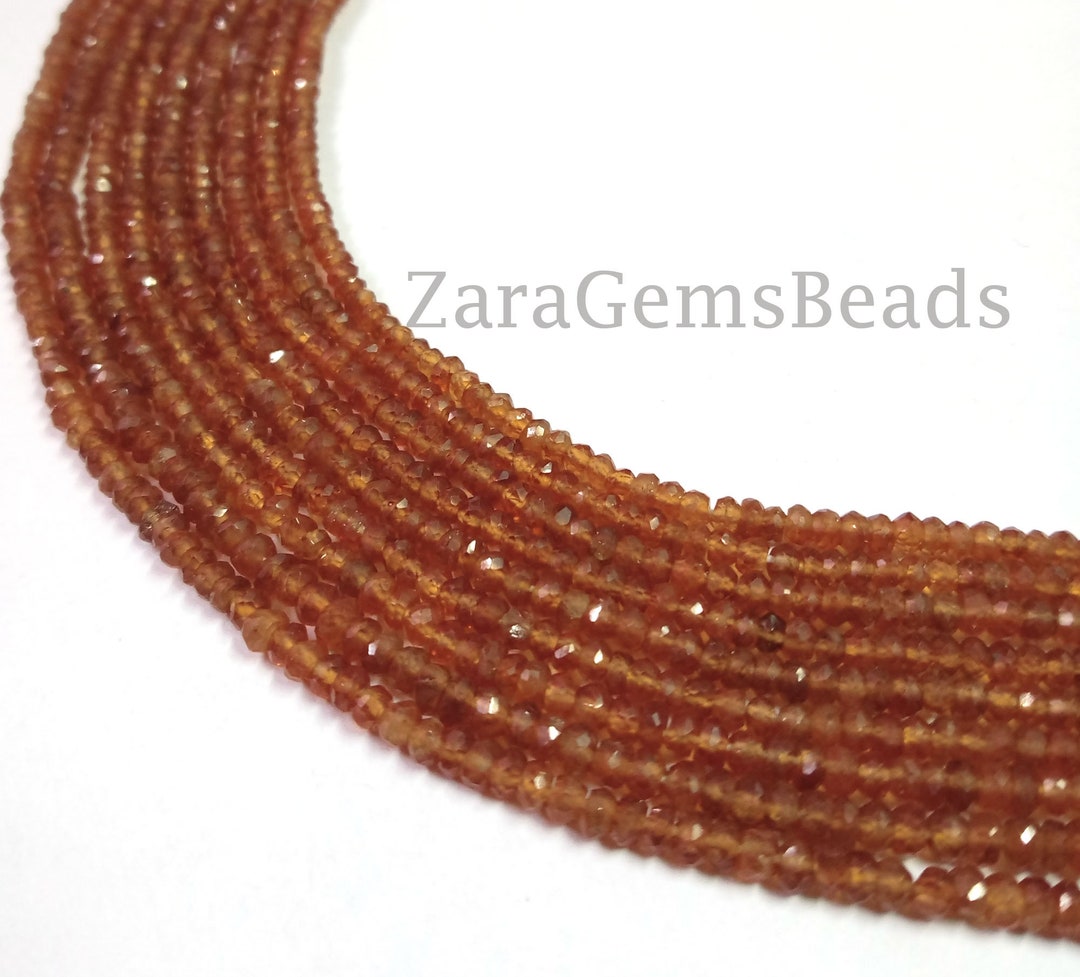 Brown Hessonite Micro Cut Faceted Gemstone Beads, 2-2.5mm, 13"strand ...