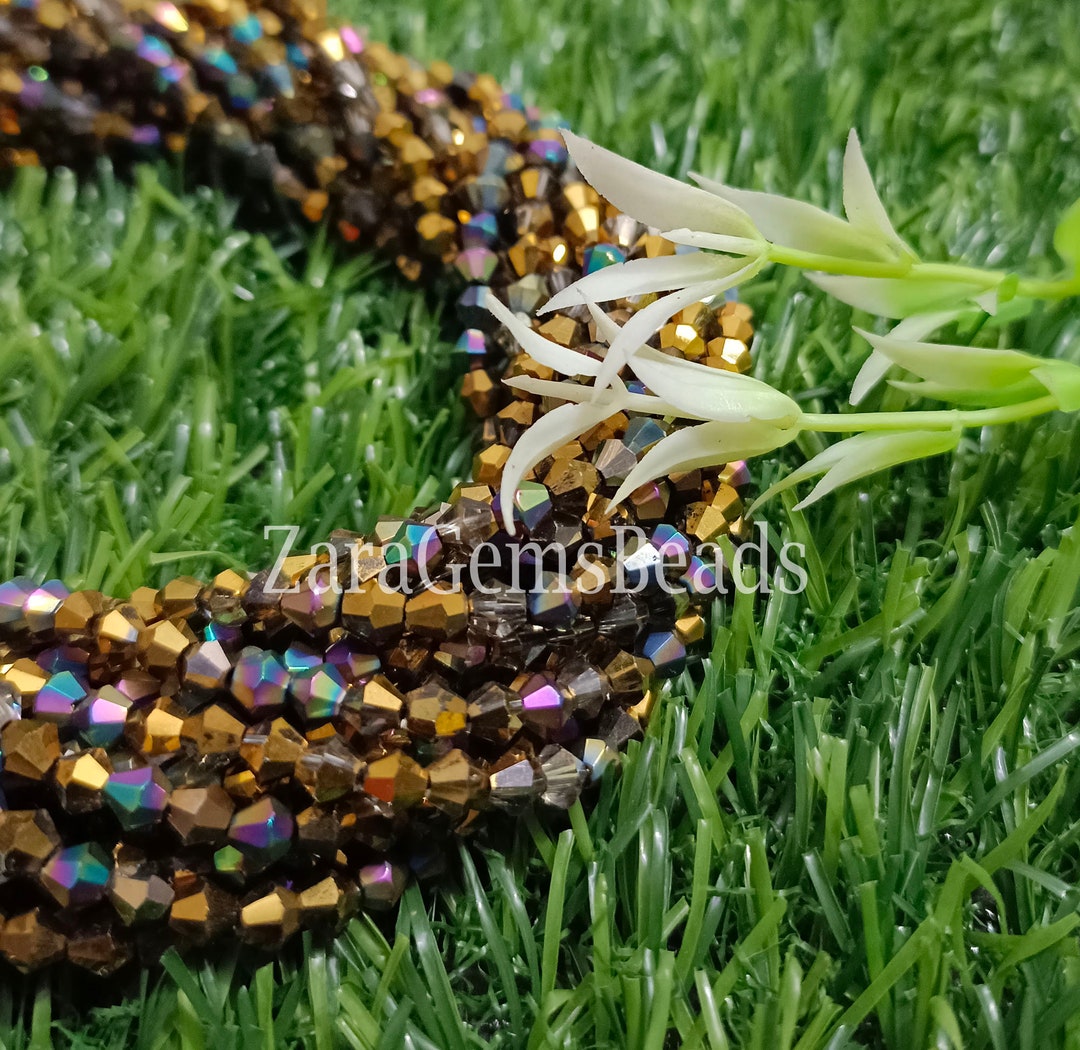 Multi Mystic Hydro Dram Fancy Shape Beads, 4mm, 13 Inch Strand, Multi ...