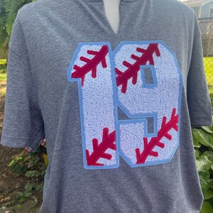 Custom Baseball Number Tshirt, Custom Sequin Number Tshirt, Baseball ...