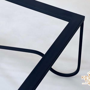 IRON FRAME TABLE - Blackened Table Legs for Marble & Glass Top - Black ...