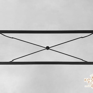 IRON FRAME TABLE - Blackened Table Legs for Marble & Glass Top - Black ...