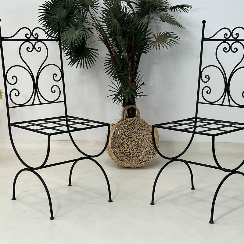 Wrought Iron Chairs - Etsy