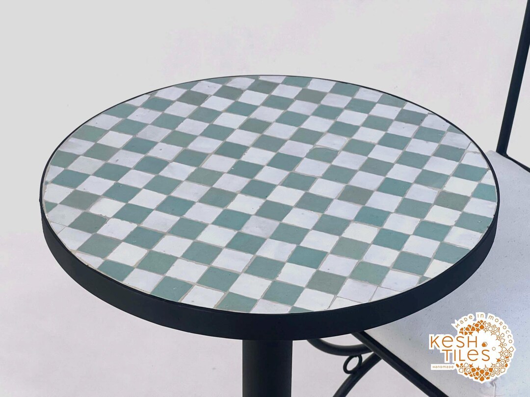 Single LEG MOSAIC TABLE, Round Cascade Shade Table, Moroccan Custom ...