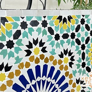 24inch Luxurious Mosaic SQUARE TABLE, Handicraft Colorful Tiles Table ...