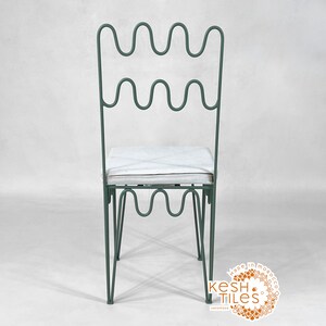 MOROCCAN IRON CHAIR - Outdoor / Indoor Stool Chair- Luxurious Wrought ...