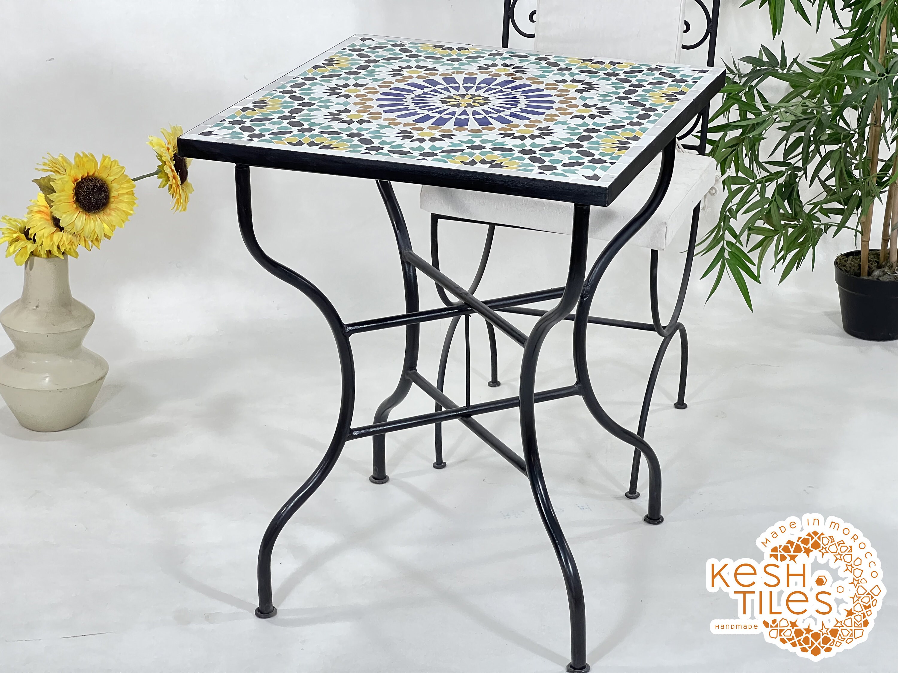 24inch Luxurious Mosaic SQUARE TABLE Handicraft Colorful - Etsy
