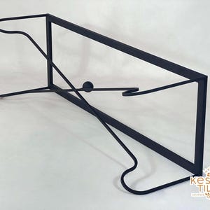 IRON FRAME TABLE - Blackened Table Legs for Marble & Glass Top - Black ...