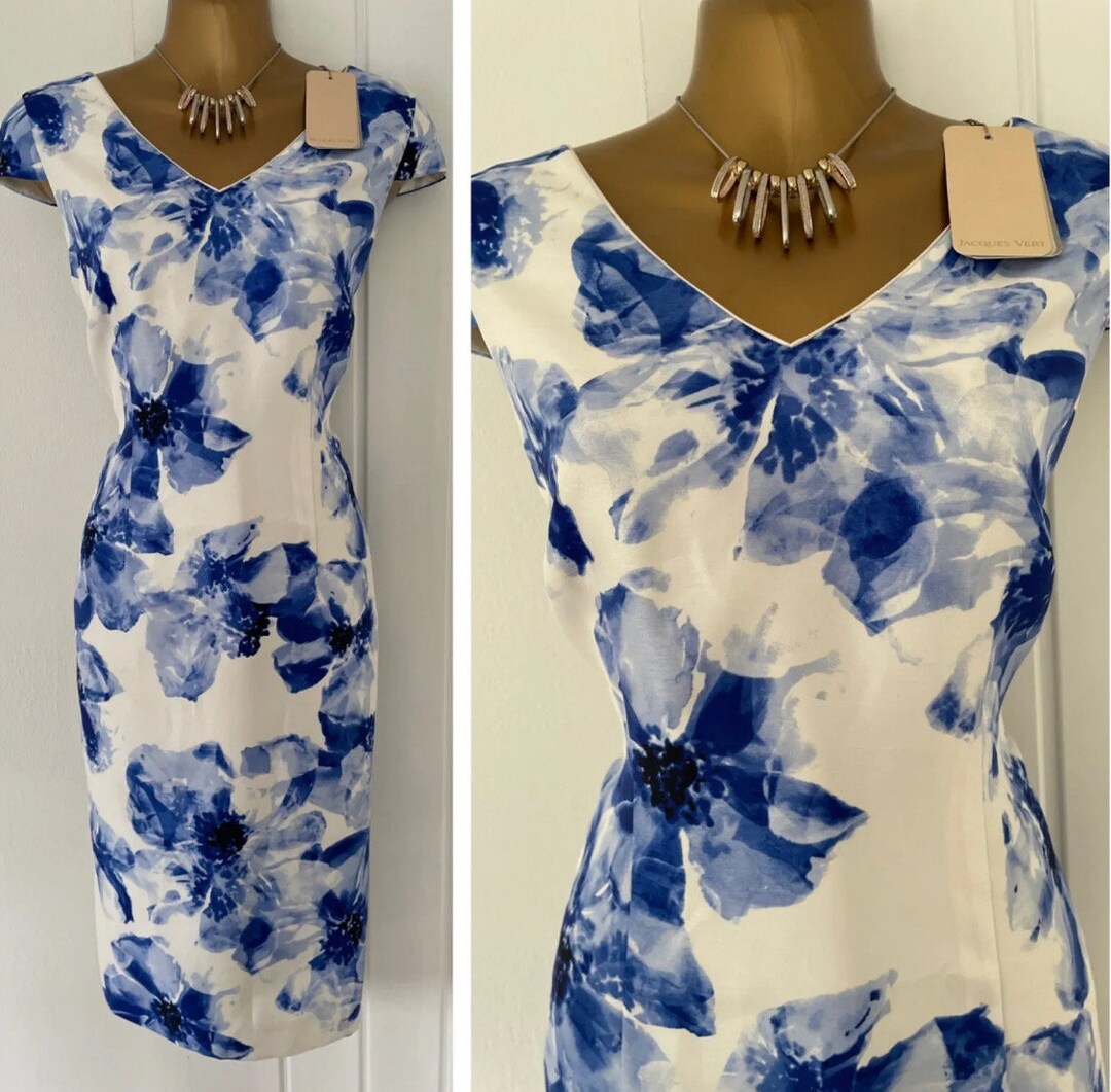 Jacques Vert Dress Size 10 Blue Mother of the Bride 4535 BRAND NEW - Etsy