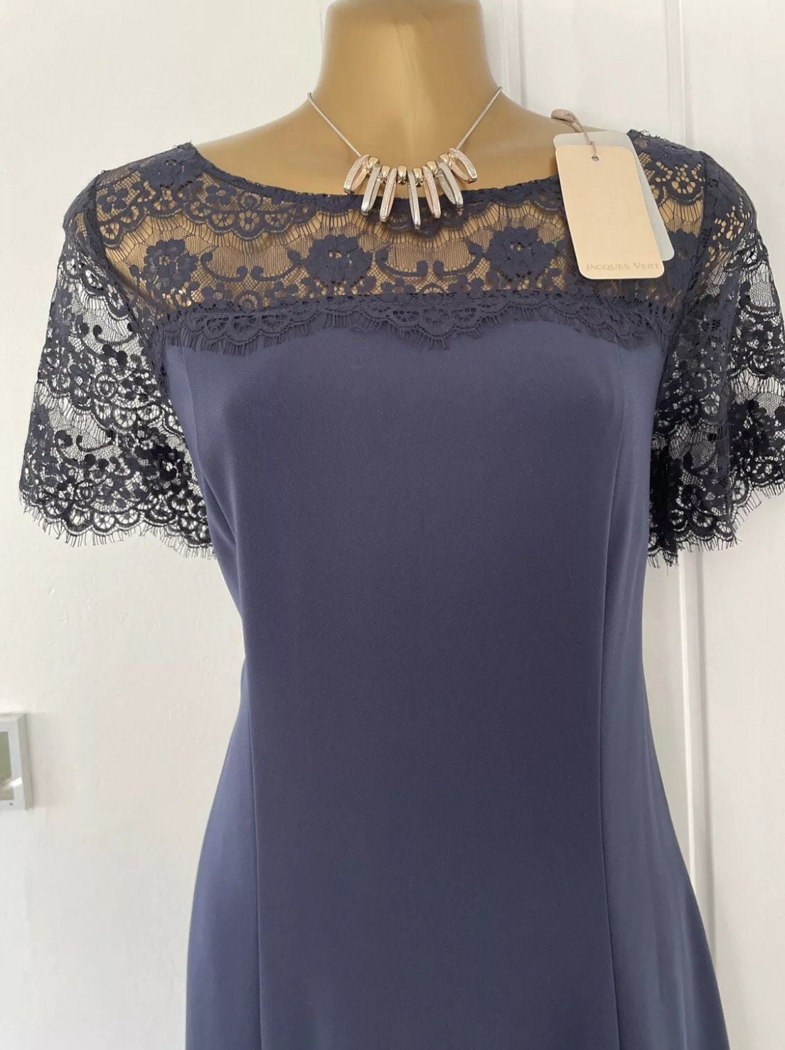 Jacques Vert Dress Size 10 Blue Mother of the Bride Party Occasion ...