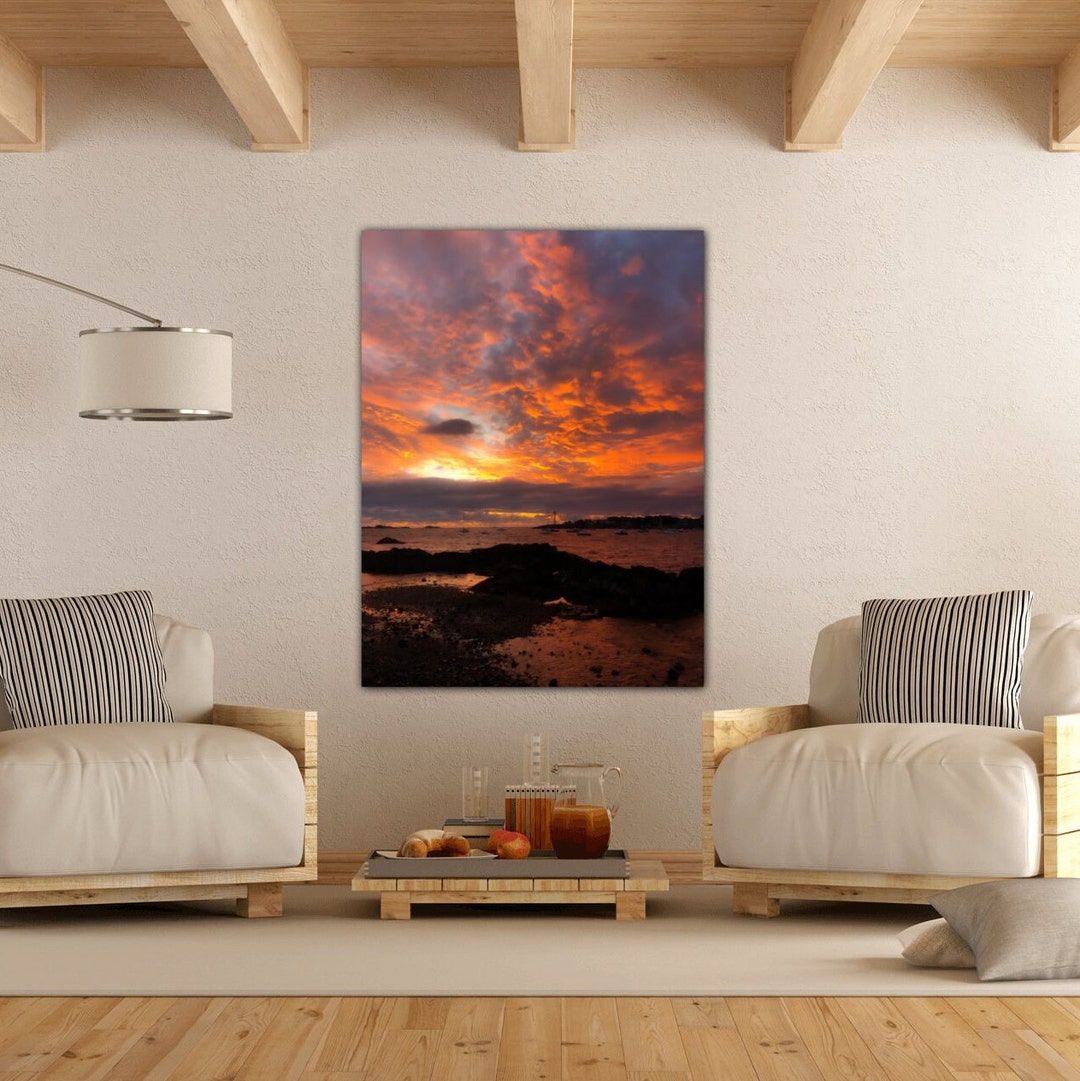 Sunrise Canvas Print, Marblehead MA, New England Picture Coastal Canvas ...