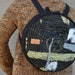 Upcycled Backpack, Sustainable Fabric Backpack, Medium-small Round ...