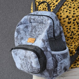 Upcycled Backpack, Medium Wool Backpack, Ethically Made Shoulder Bag ...
