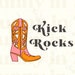 Kick Rocks Western Png, Cowgirl Boots Png, Boho Western SVG, Western ...