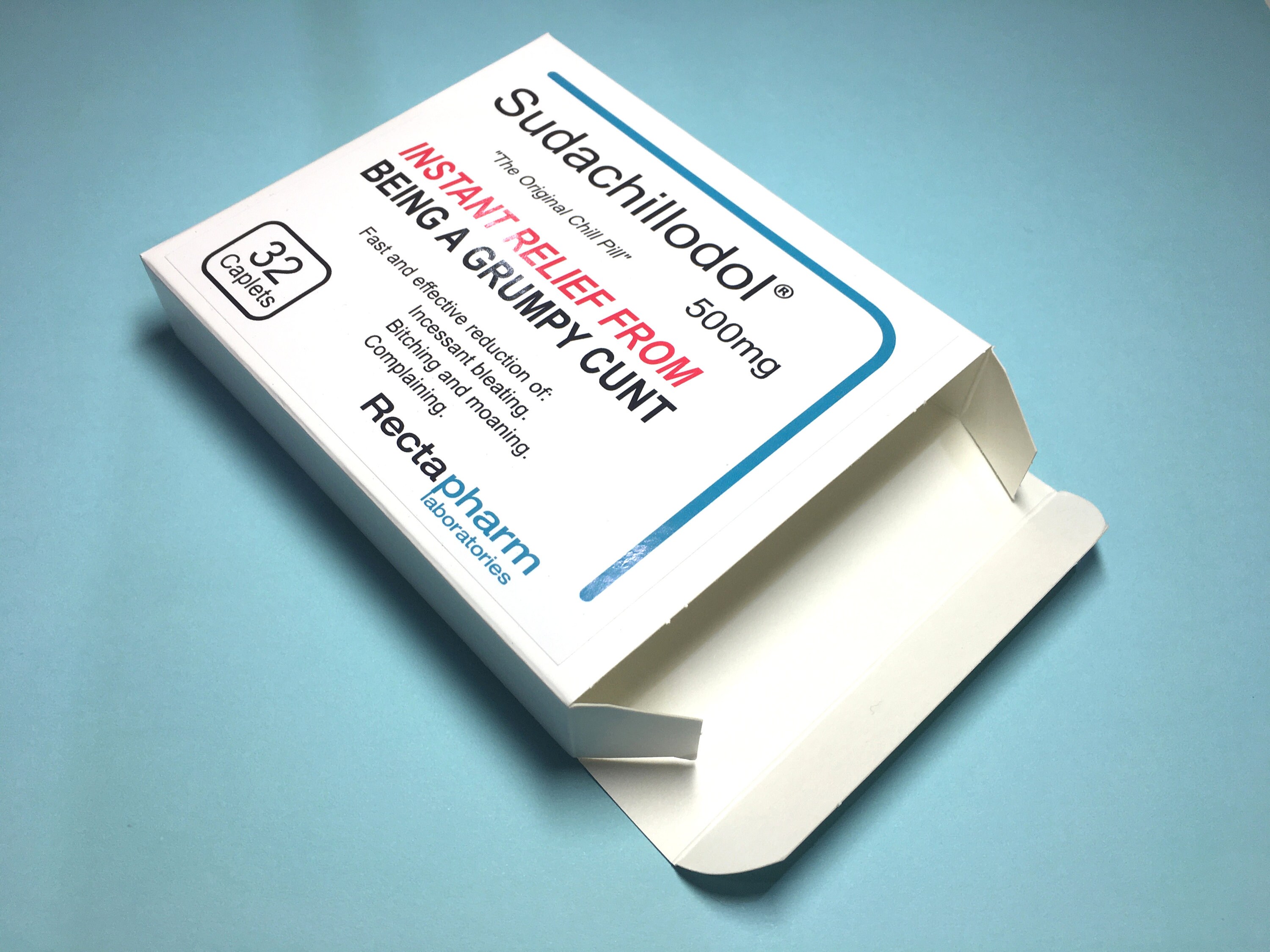 Sudachillodol Joke Prank Pill Box, Tablet Box, Funny Novelty Rude Gift ...