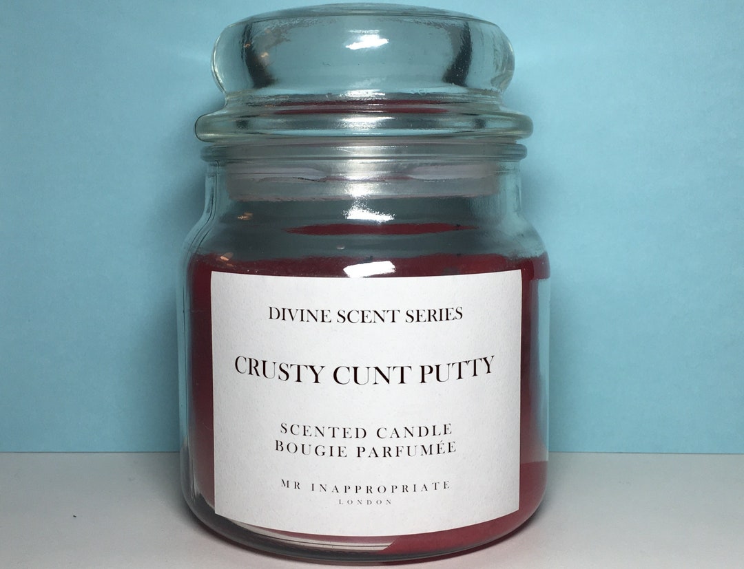 Funny Candle Label x2 Crusty Cunt Putty, Rude Candle Sticker, Valentine ...