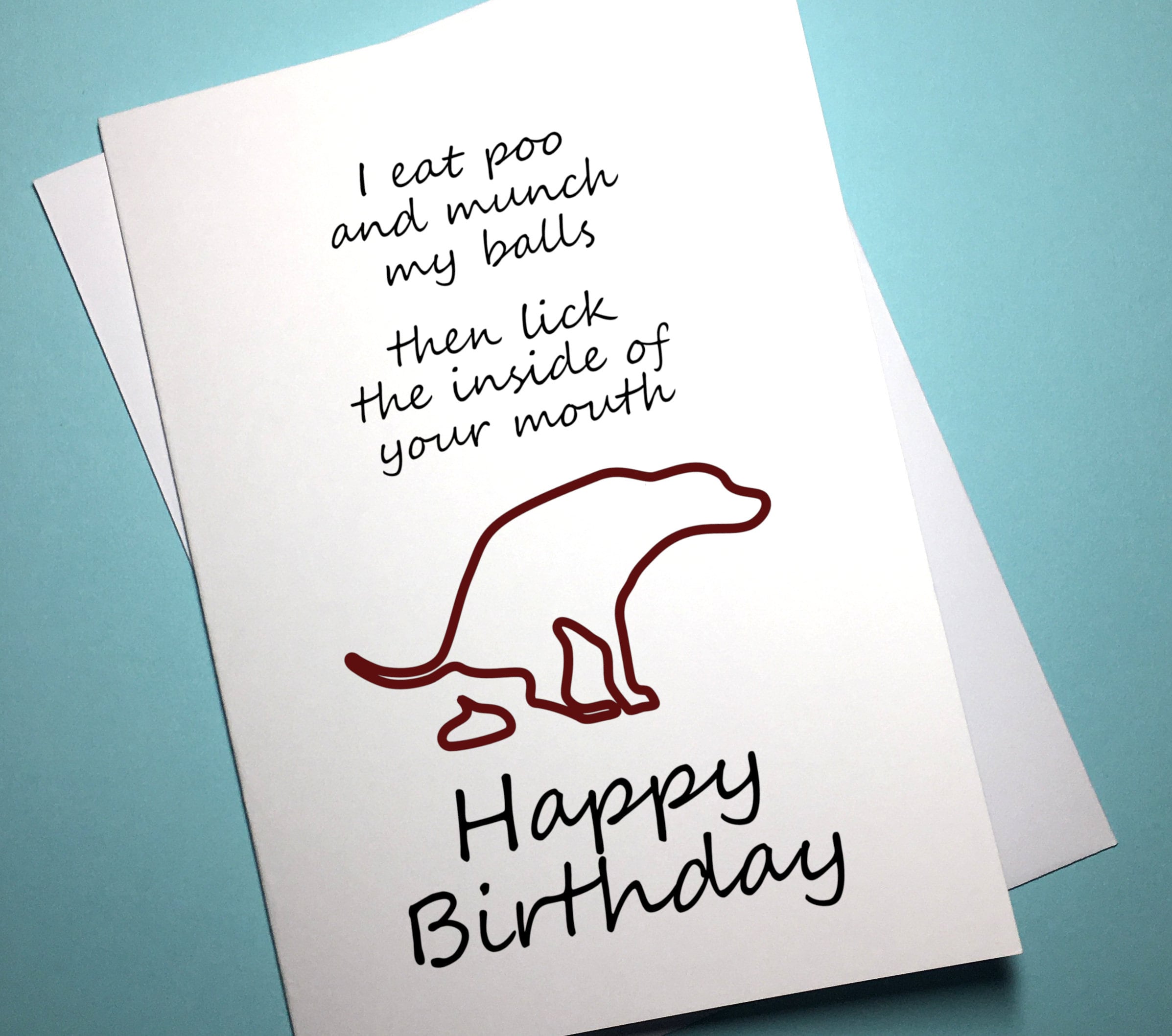 Rude Birthday Card, Funny Birthday Card, Offensive Dirty Inappropriate ...