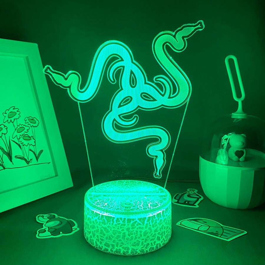 Razer Gaming Logo 3D LED Night Neon Sign Lamp for Gaming Room - Etsy Canada