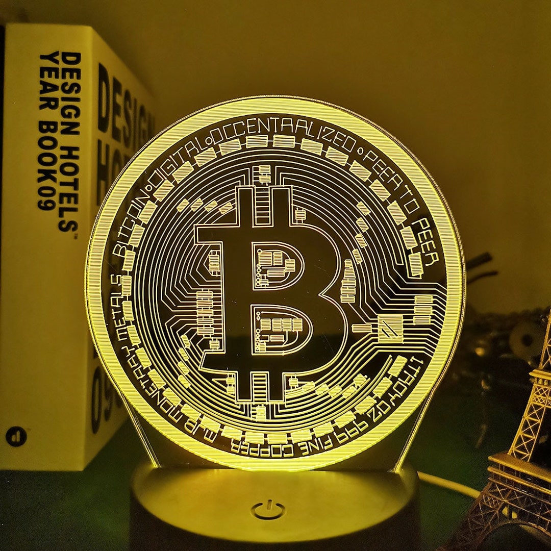 Bitcoin BTC Crypto 3D LED Neon Night Lamp 7 or 16 Colors With - Etsy