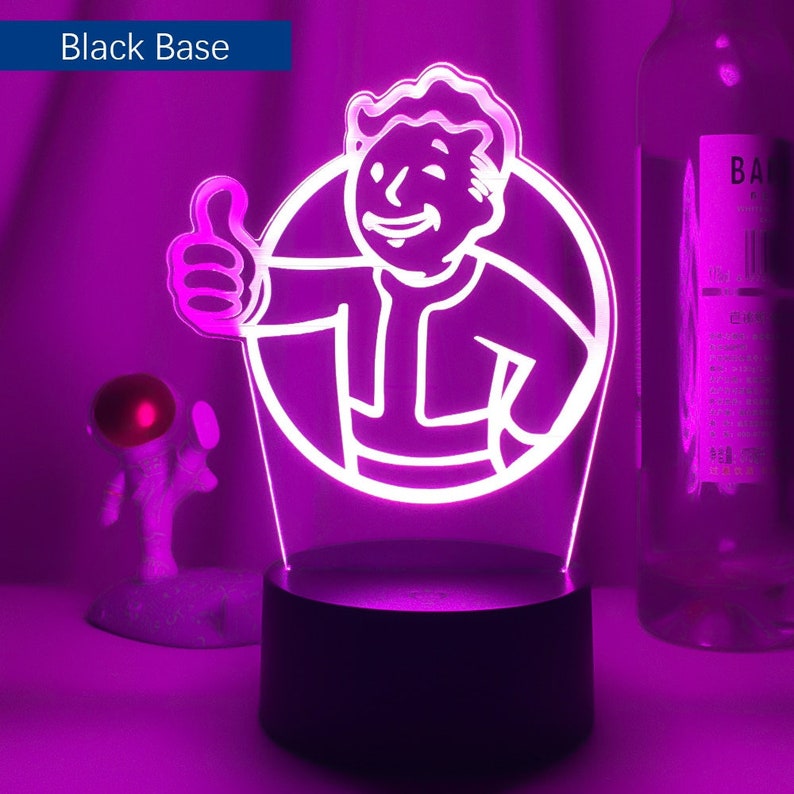 Fallout Vault Boy 3D LED Night Neon Sign Lamp for Gaming Room - Etsy ...