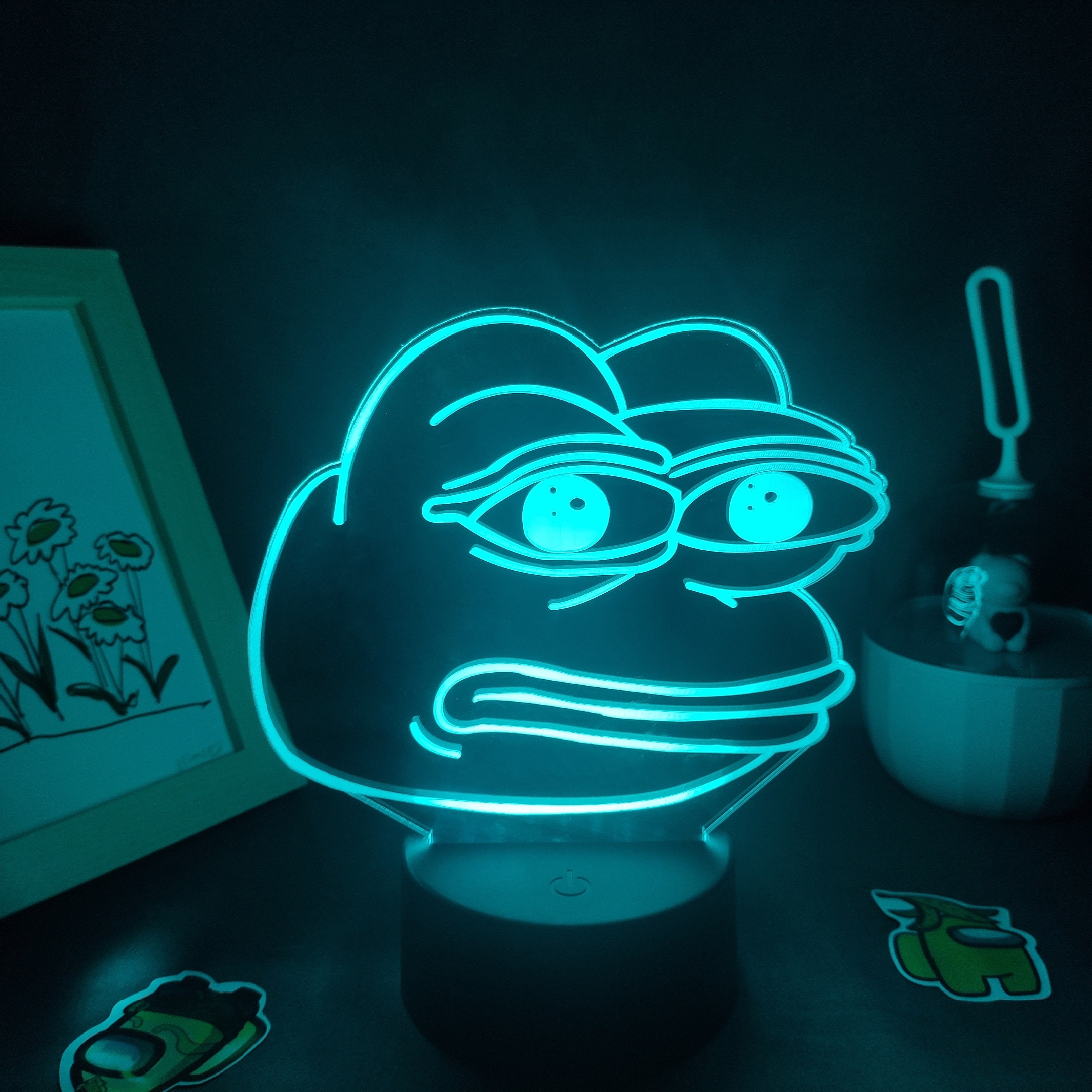 Pepe Frog Head 3D LED Night Neon Sign Lamp for Room Gift 7 - Etsy Australia